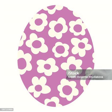 부활절 달걀 벡터 일러스트레이션 귀여운 그루비 꽃 달걀 아이콘 밝은 색상이 고립 된 다채로운 그림 0명에 대한 스톡 벡터 아트 및 기타 이미지 Istock