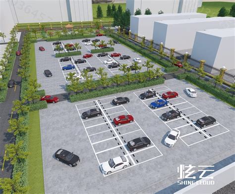 3d模型 现代室外停车场模型 M0003645744 炫云云模型网