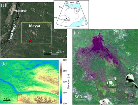 Study Area A Enlarged Map Near Yakutsk In The Right Bank Of Lena