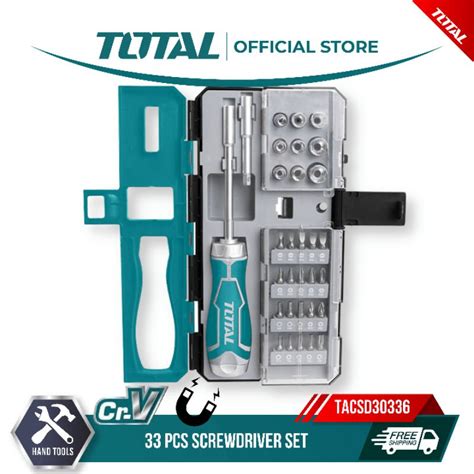 Total Screwdriver Set 33 Pcs Tacsd30336 Shopee Malaysia