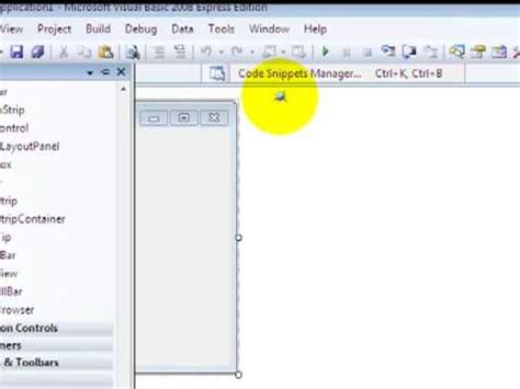 Insert Toolbox Items Visual Basic YouTube