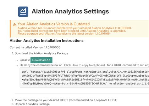 Update Alation Analytics V2 — Alation User Guide