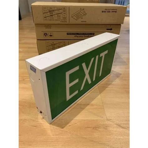 Green And White Prolite Emergency Exit Light 45 Degree C 6x4inch Lxw At Best Price In New Delhi