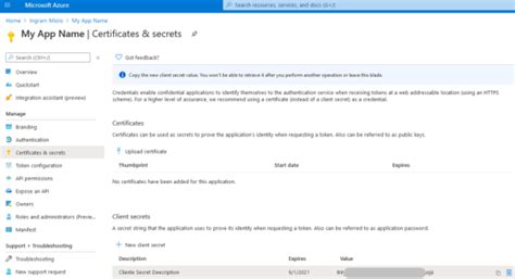 Generating The Azure Application Key