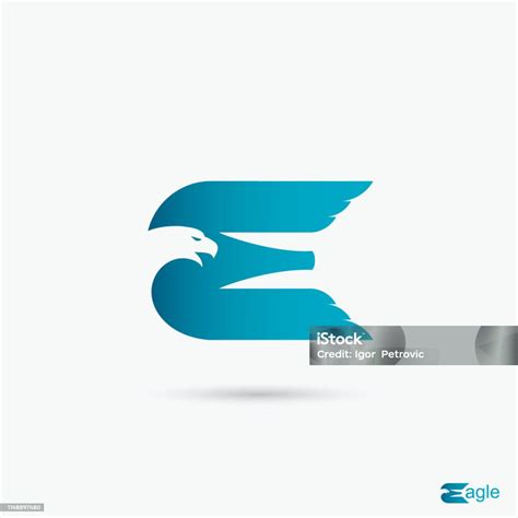 Simbol Elang Huruf Kapital E Ilustrasi Vektor Ilustrasi Stok Unduh Gambar Sekarang Istock
