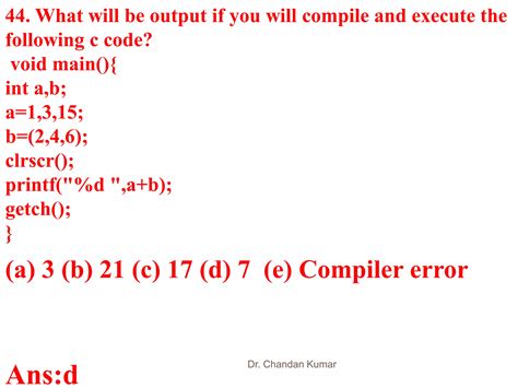 Technical Questions For Interview C Programming Pptx