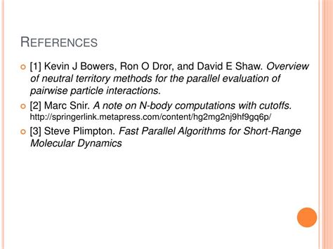 Ppt Parallelization In Molecular Dynamics Powerpoint Presentation