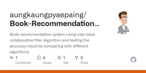 GitHub Aungkaungpyaepaing Book Recommendation System Book Recommendation System Using User