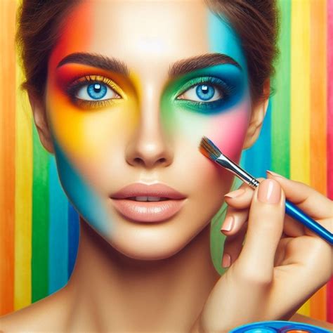 Premium Photo An Image Of A Model Woman With The Lgbt Symbol On Her Face