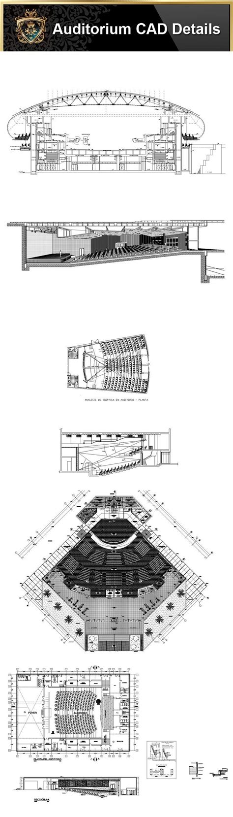 Auditorium Cad Drawings Collection