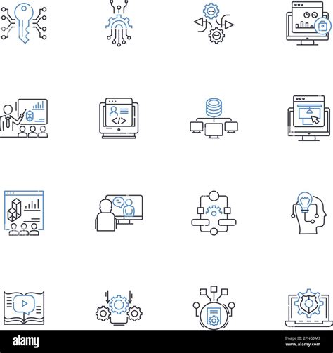 Incident Response Line Icons Collection Attack Breach Containment Cybersecurity Disaster