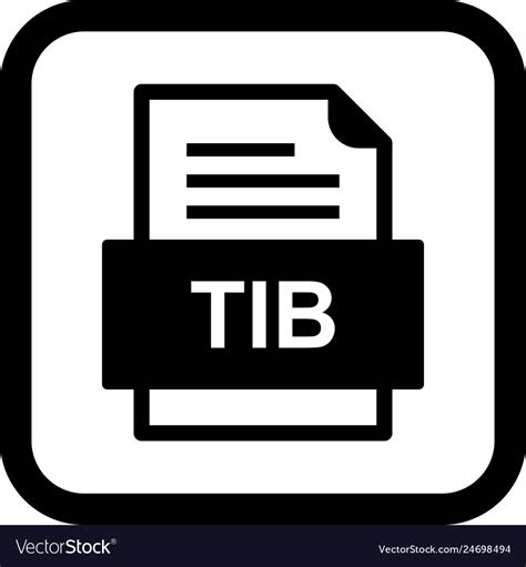 Tib File Document Icon Royalty Free Vector Image