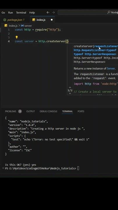 Create A Server With Module In Nodejs Auto Restart With Nodemon Youtube
