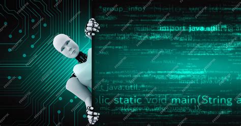 Premium Photo Futuristic Robot Artificial Intelligence Huminoid Ai