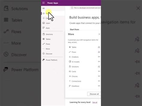 power platform trainings on linkedin powerapps maker portal customize left navigation based