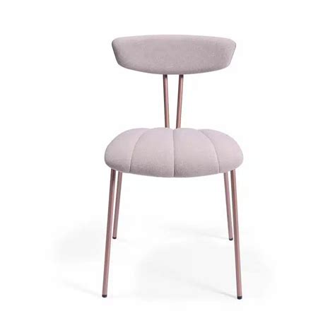 Amy Side Chair Stackable Metal Upholstered Restaurant Chair