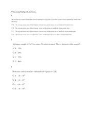 AP Chemistry Multiple Choice Review AP Chemistry Multiple Choice Course Hero