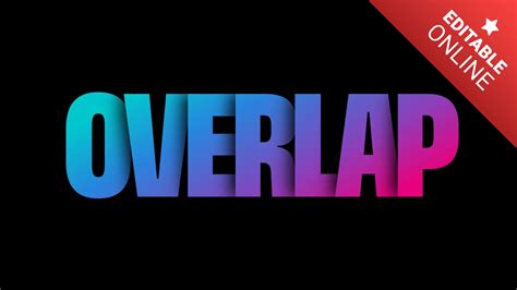 Overlapping Text Overlap Gradient Text Effect Font Generator