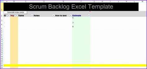 7 Product Backlog Template Excel Excel Templates Excel Templates