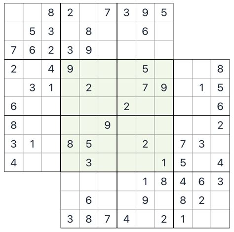 在线武士数独（samurai Sudoku Gattai 5） 数独谜题