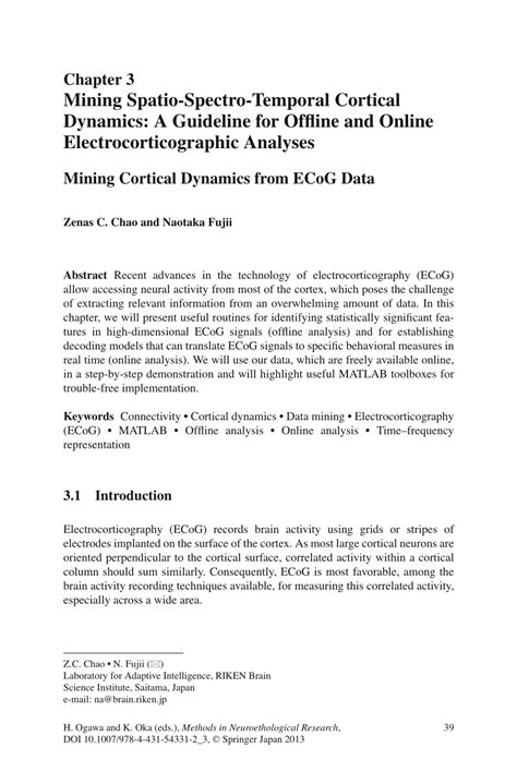 pdf mining spatio spectro temporal cortical dynamics a guideline for