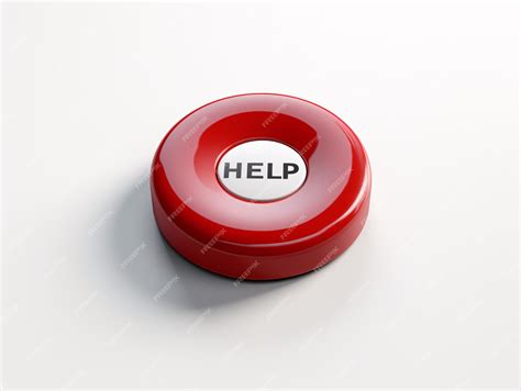 Premium Photo Red Help Button Generative Ai