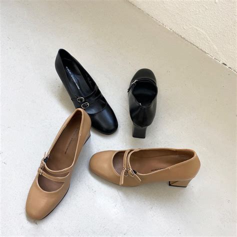 너앤나 2가지컬러 두소재버전 둥근코 청키통굽 메리제인 스트랩 웨지힐 발이편한 착화감이좋은 20대 30대 40대 50 60 여자 여성 고급스러운 구두 신발 슈즈