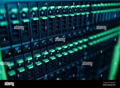 Mainframe Of Supercomputer Equipment In Server Room Stock Photo Alamy
