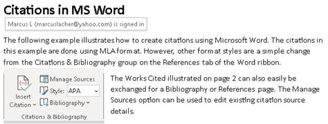 Citations In Microsoft Word Oer Commons