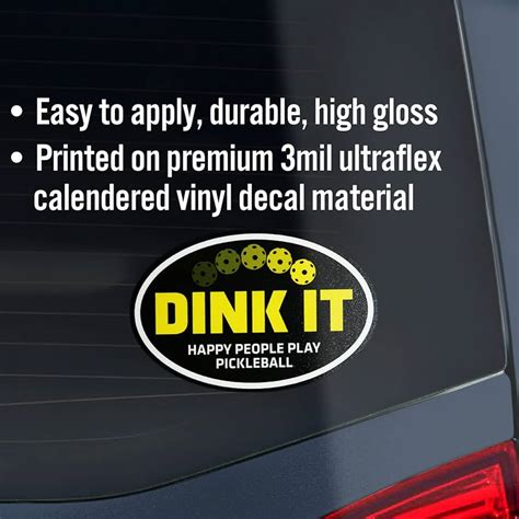 Washer And Dryer Decals Peel And Stick 3 Pack Pickleball Vehicle Car