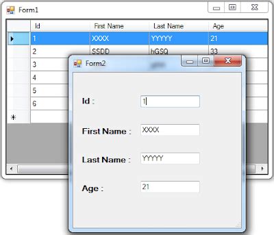 VB NET DataGridView Show Selected Row Data In Another Form C JAVA PHP Programming Source Code