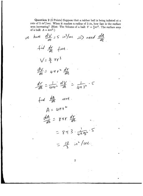 Quiz 5 With Solutions Calculus And Analytic Geometry Math 221 Docsity