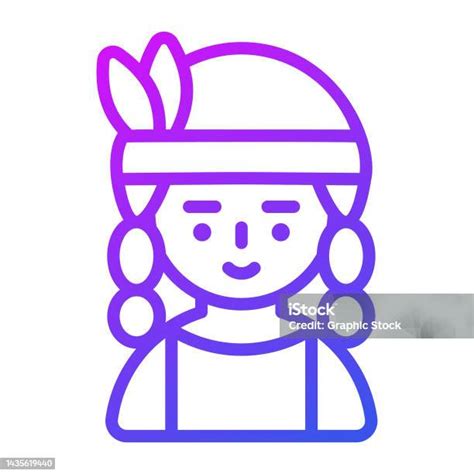 아메리카 원주민 벡터 윤곽선 아이콘입니다 현대 얇은 선 기호 전통적인 요소의 컬렉션 눈썹에 대한 스톡 벡터 아트 및 기타 이미지