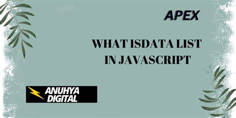 Anuhya Digital On Linkedin What Is Data List In Java Script