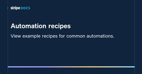 automation recipes stripe documentation