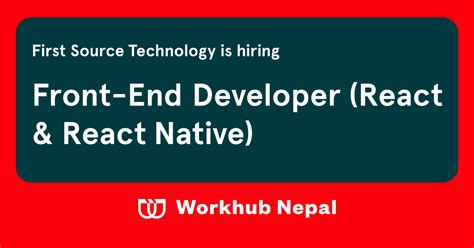 Front End Developer React And React Native