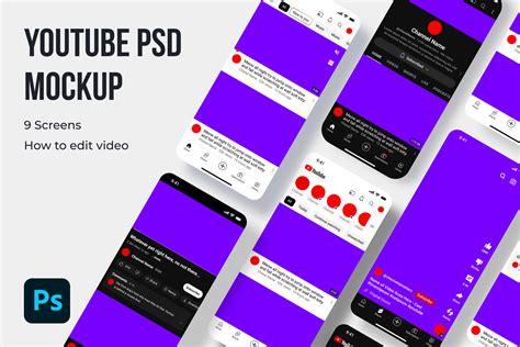 Youtube Template Psd Mockup Download