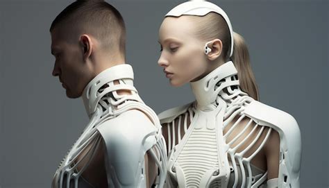 Premium Ai Image People Are Weating Futuristic Fashion Clothes In The Future