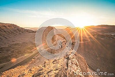 Sunset At Valle De La Luna Atacama Desert Chile Royalty Free Stock
