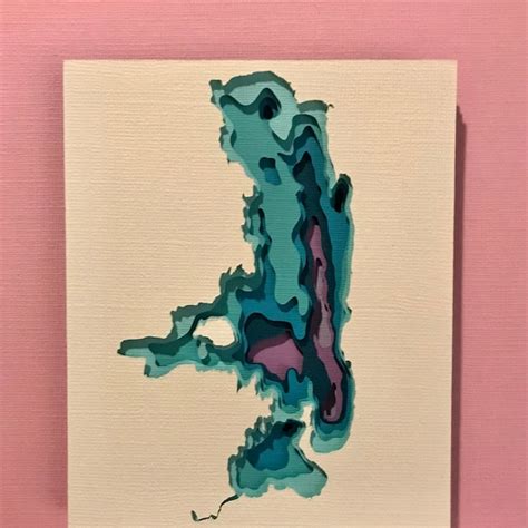 Topo Map Of Flathead Lake Etsy