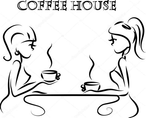 People Drinking Coffee Clipart Images