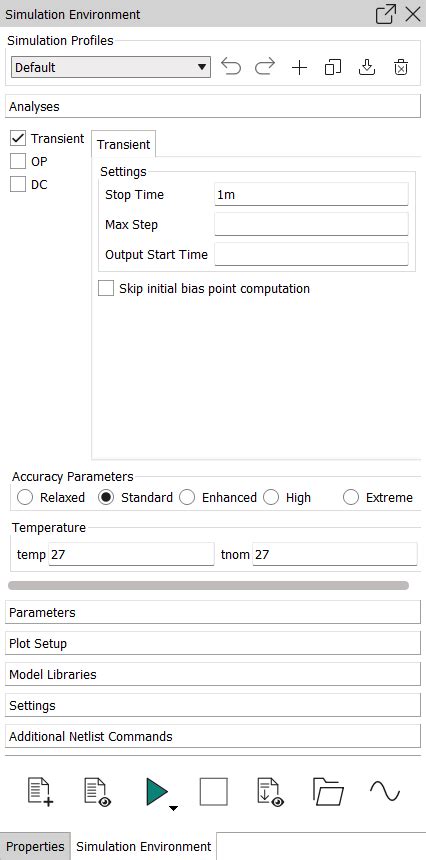 Setting Up A Simulation InfineonSpice Documentation