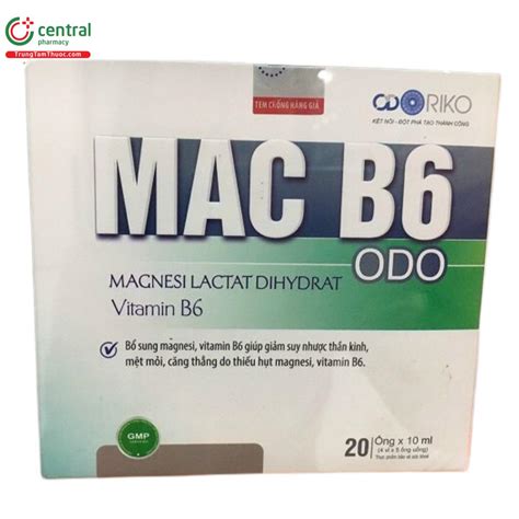 Thuốc Mac B6 Odo Giúp Giảm Căng Thẳng Mệt Mỏi Suy Nhược Thần Kinh