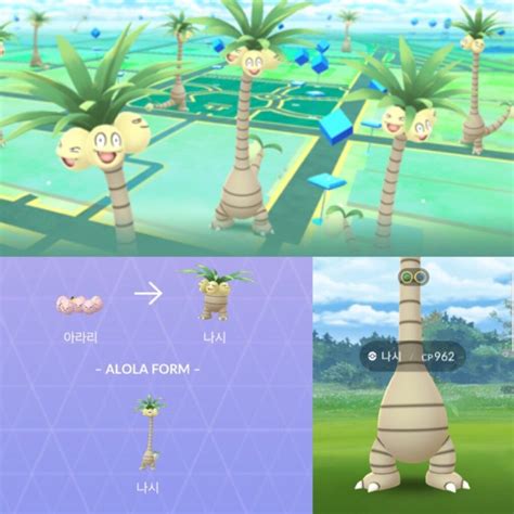 포켓몬고 알로라나시 잡음 알로라지방 포켓몬 등장 네이버 블로그
