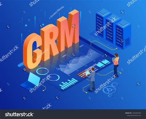 아이소메트릭 Crm 웹 배너입니다고객 관계 관리 스톡 벡터로열티 프리 1329265094 Shutterstock