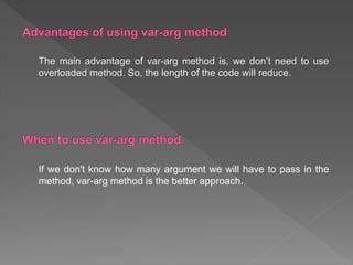 Var Arg Methods PPTX Programming Languages Computing