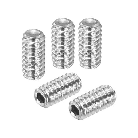 Hex Socket Grub Screw Flat Point Grub Bolt Stainless Steel Head Socket