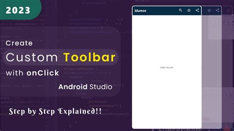 Create Custom Toolbar In Android Studio 2023 Youtube