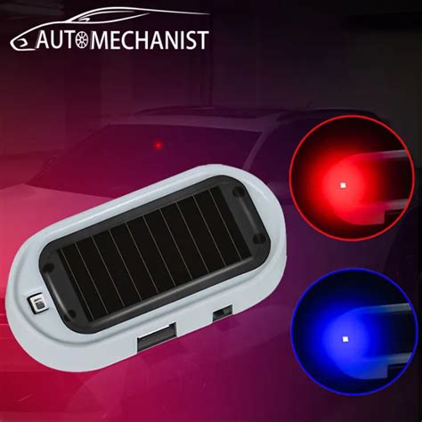 Solar Powered Led Car Imitation Anti Theft Light Automatic Strobe Light Wireless Warning Anti