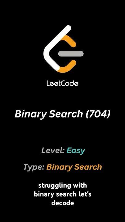 Master In Binary Search In 60 Seconds Binarysearch Leetcode